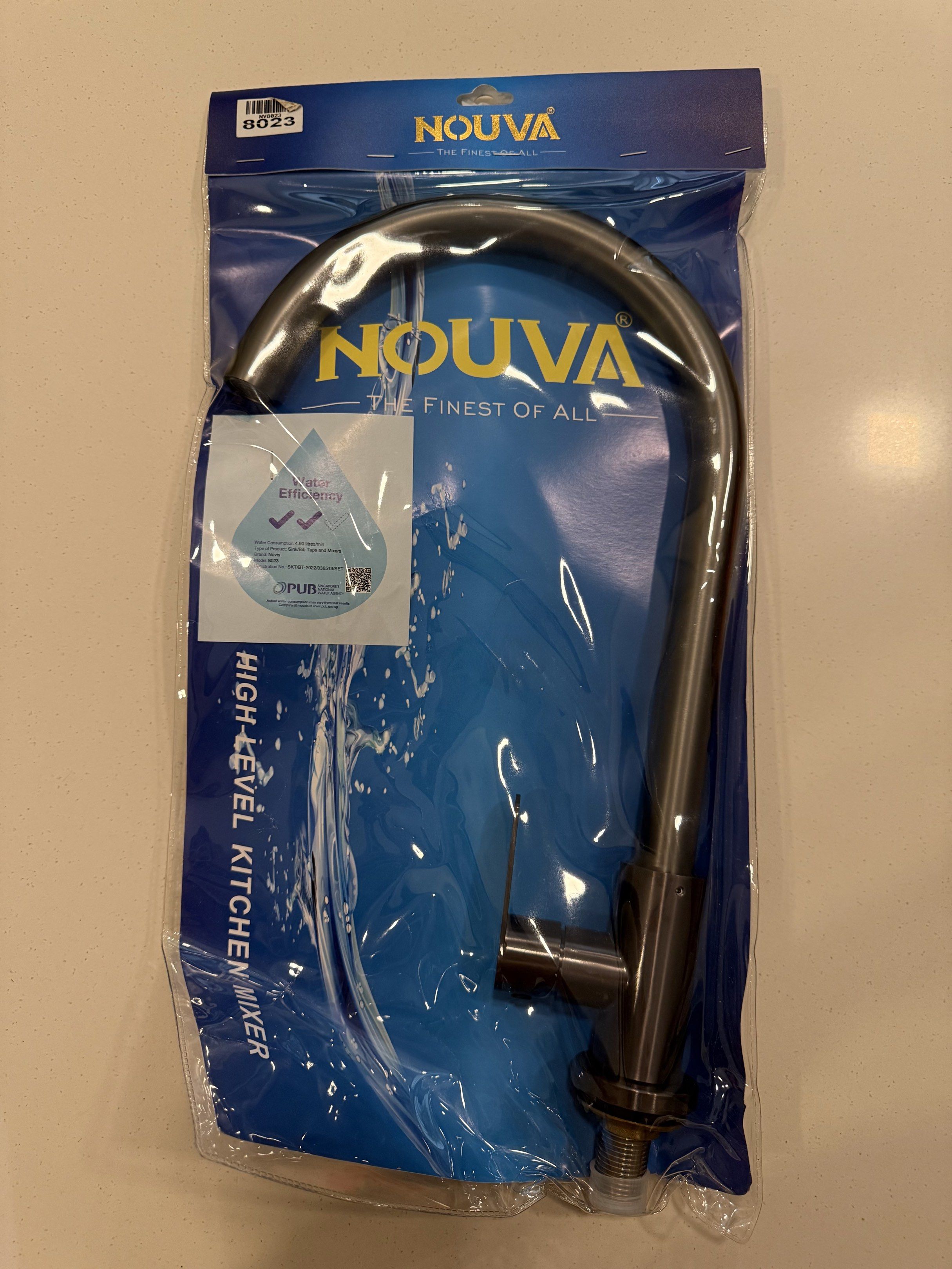 Nouva High-Level Kitchen Mixer Tap (Gun Metal), Furniture & Home Living ...