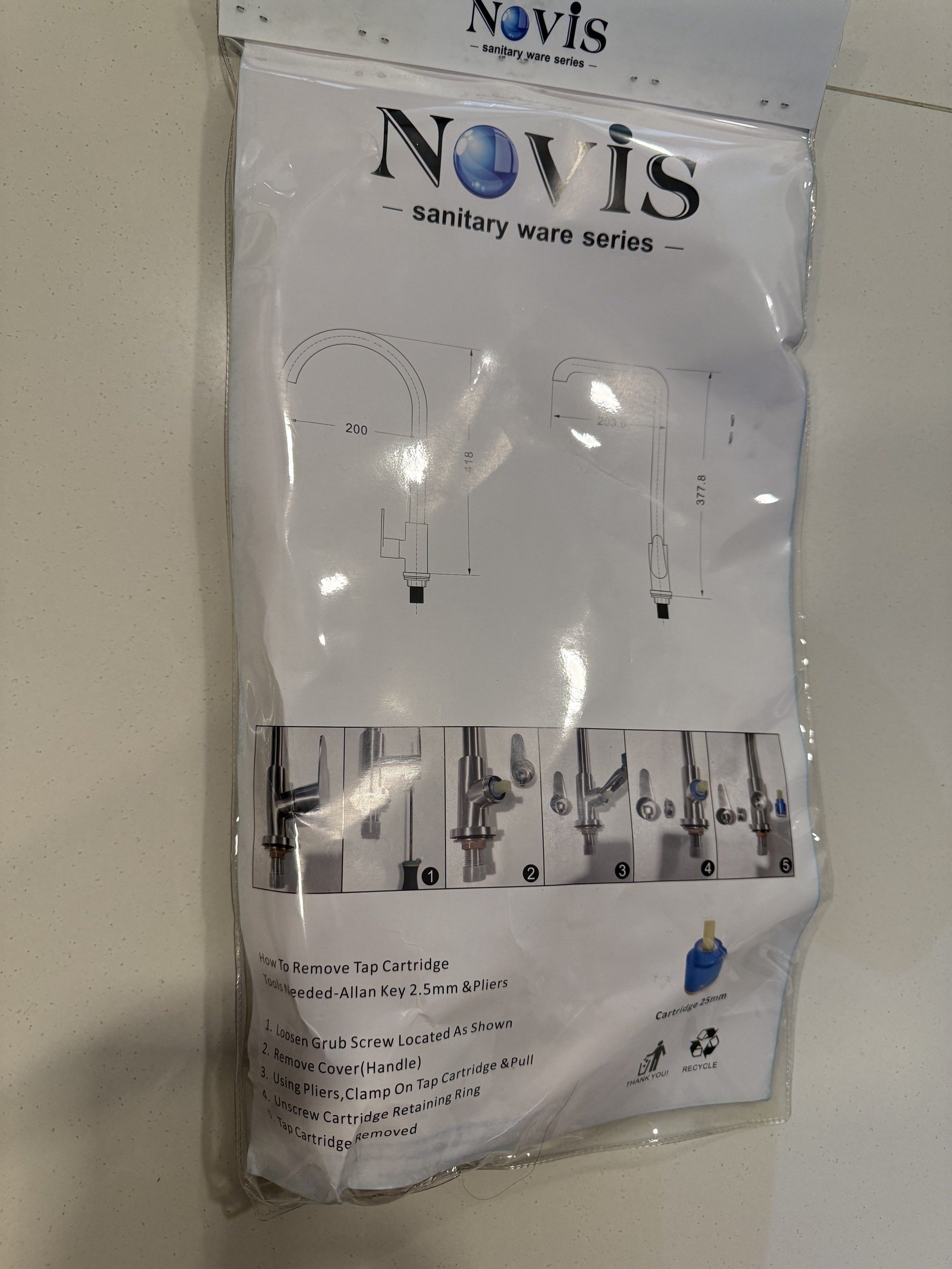 Nouva High-Level Kitchen Mixer Tap (Gun Metal), Furniture & Home Living ...