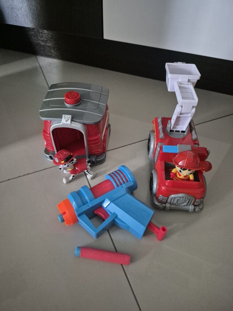 Paw Patrol Fire Truck and Water Gun Toy Set, Hobbies & Toys, Toys ...