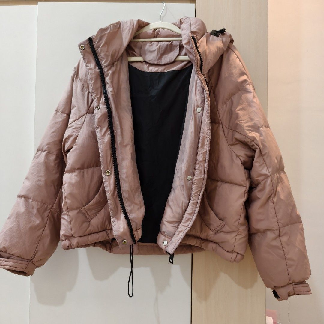 Pink Puffer Jacket with Hood (Winter 0°C) , Women's Fashion, Coats ...