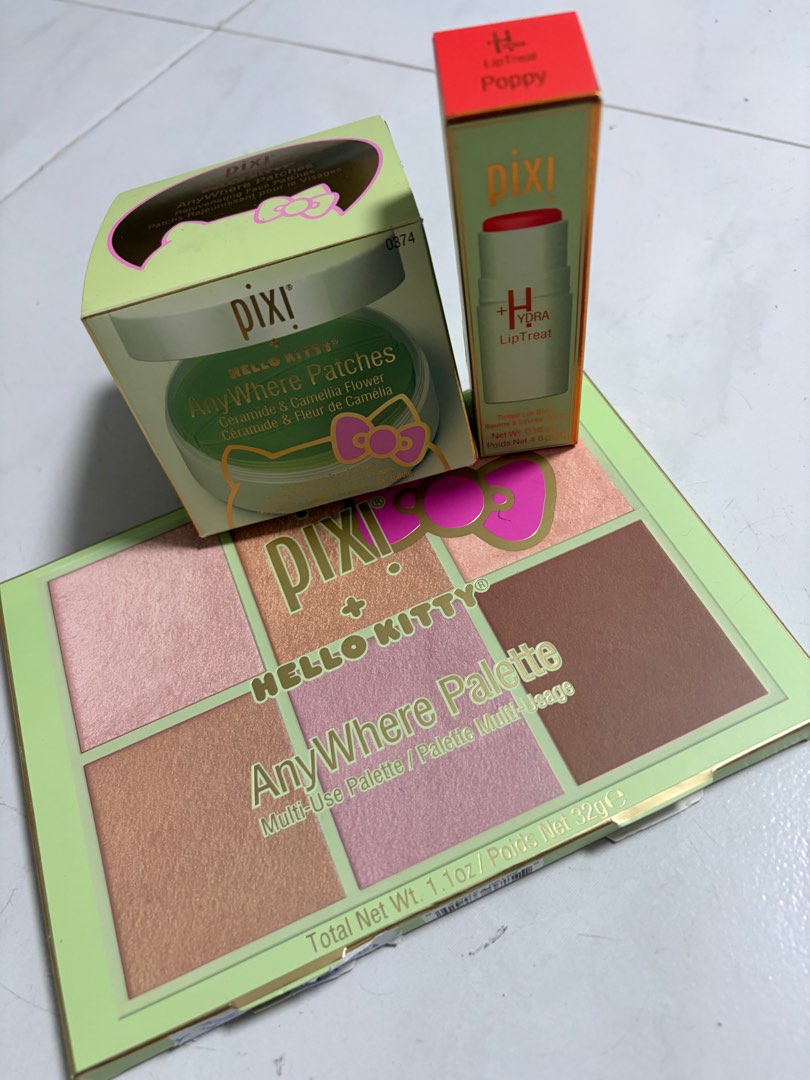 PIXI + Hello Kitty AnyWhere Palette, +Hydra Liptreat Tinted Lip Balm ...
