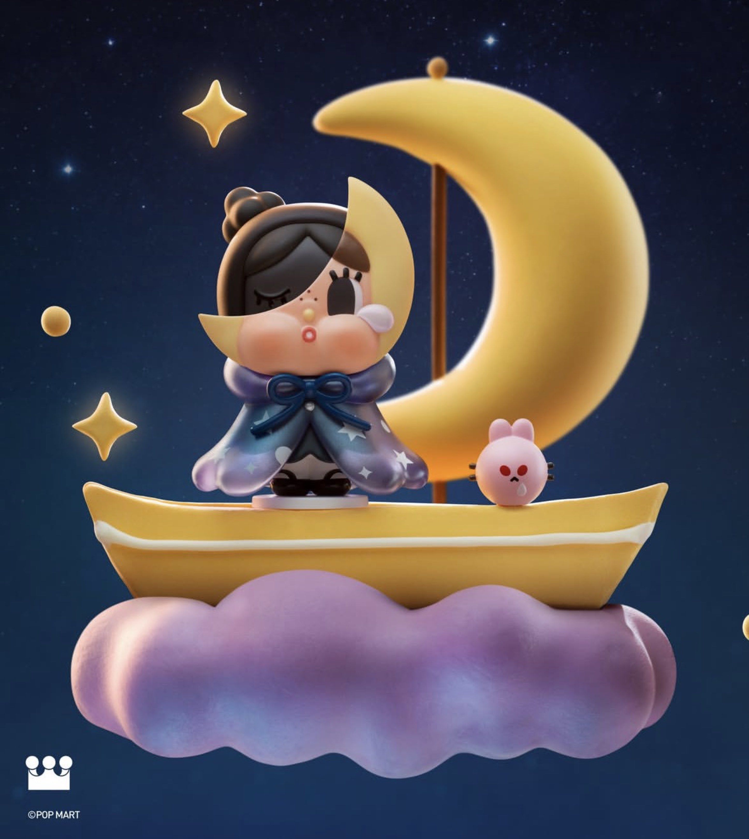 Pop Mart Crybaby Crying to the Moon - Half Moon, Hobbies & Toys, Toys ...