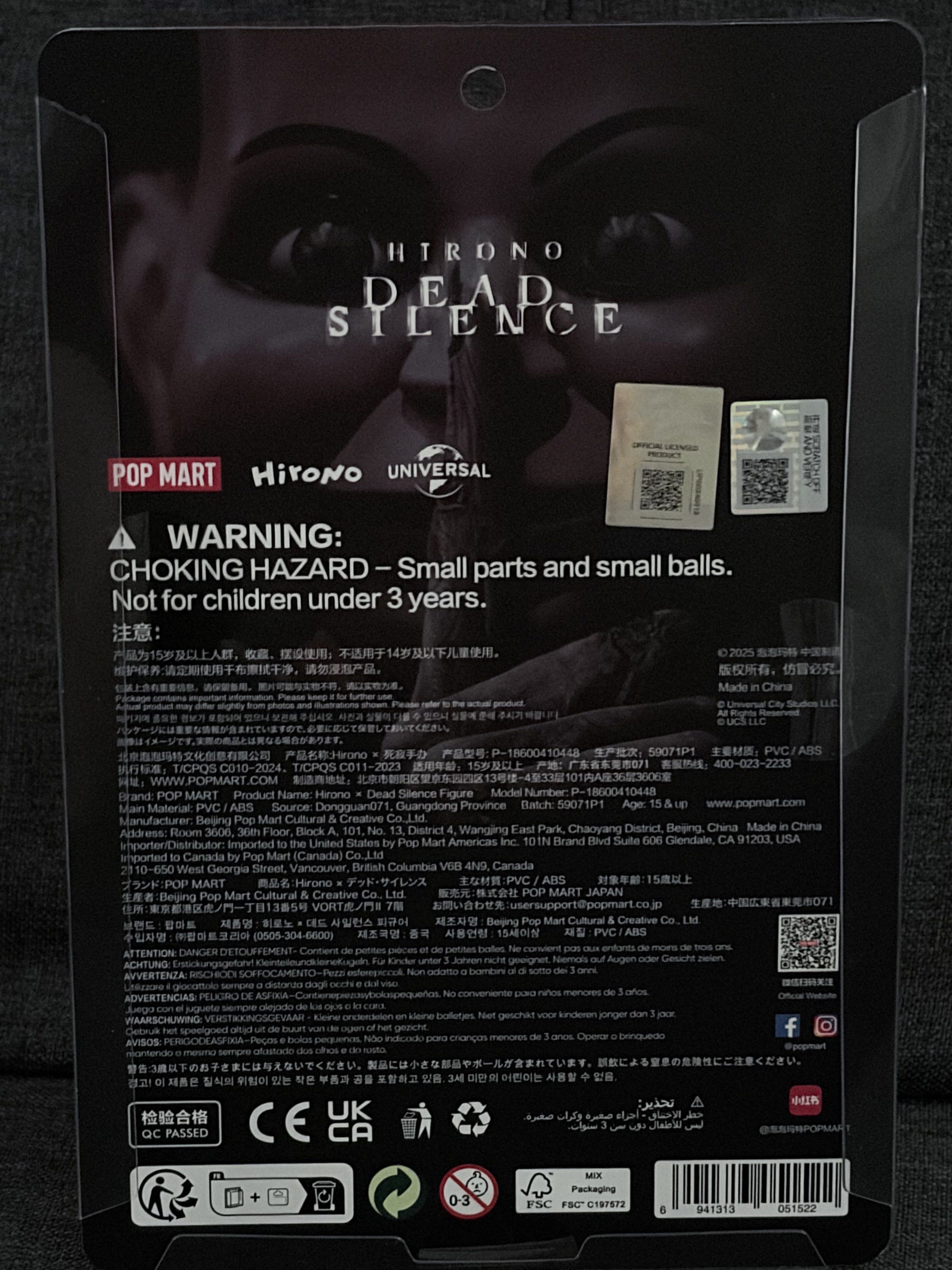 POP MART Hirono Dead Silence Figure, Hobbies & Toys, Toys & Games on ...