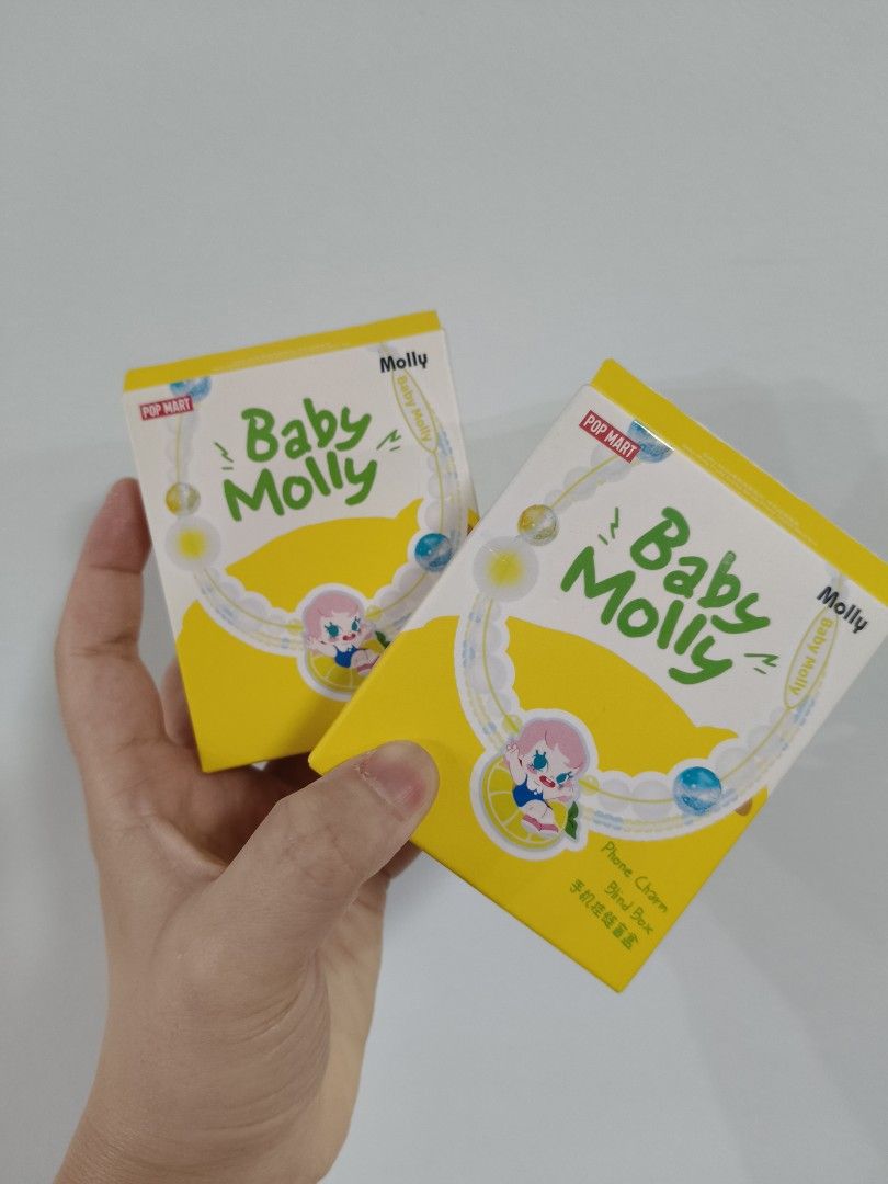 Popmart Baby Molly Fruity Aroma Series Phone Charm Blind Box - Lemon ...