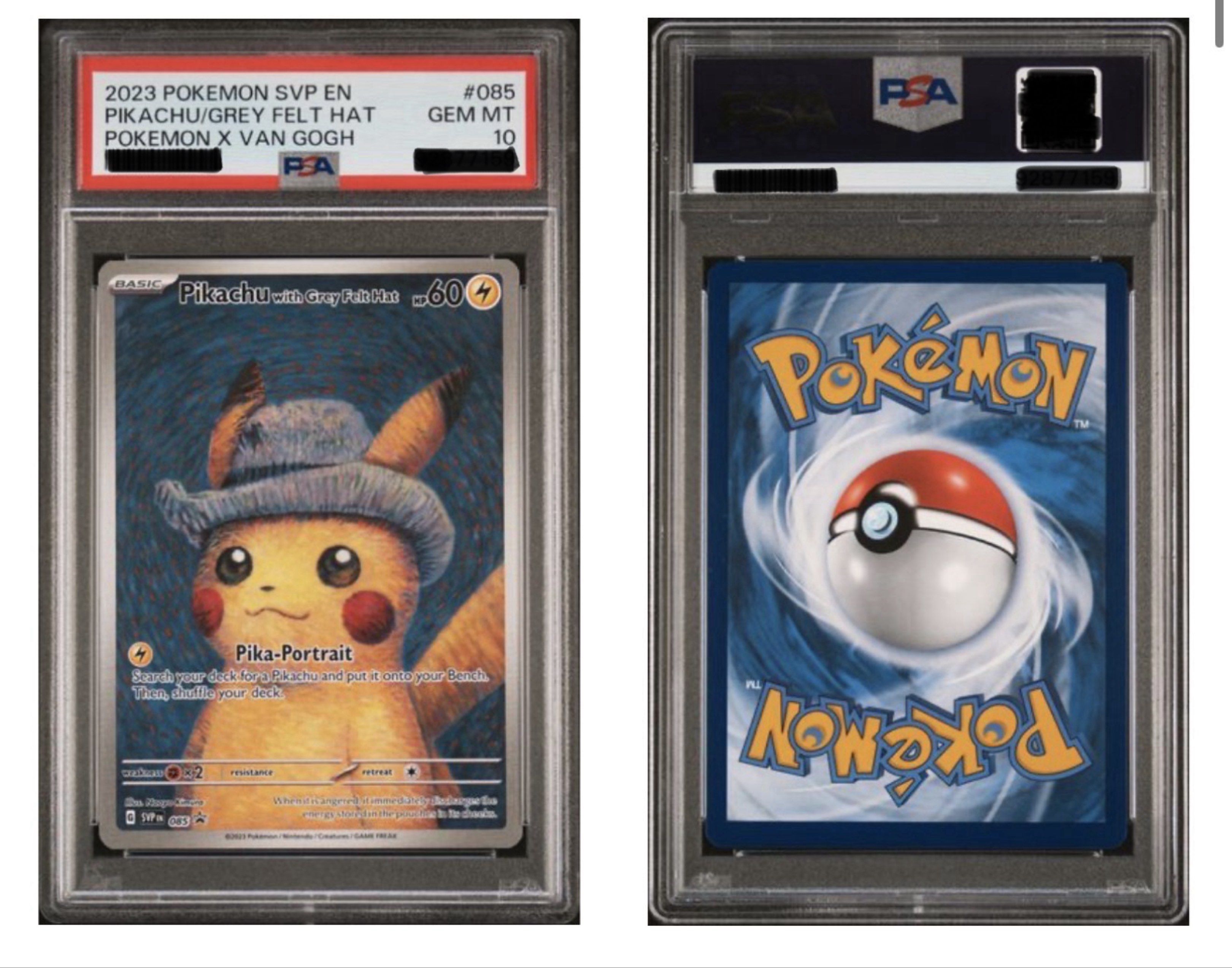 PSA 10 Pokemon Pikachu with Grey Felt Hat Card, Hobbies & Toys, Toys ...