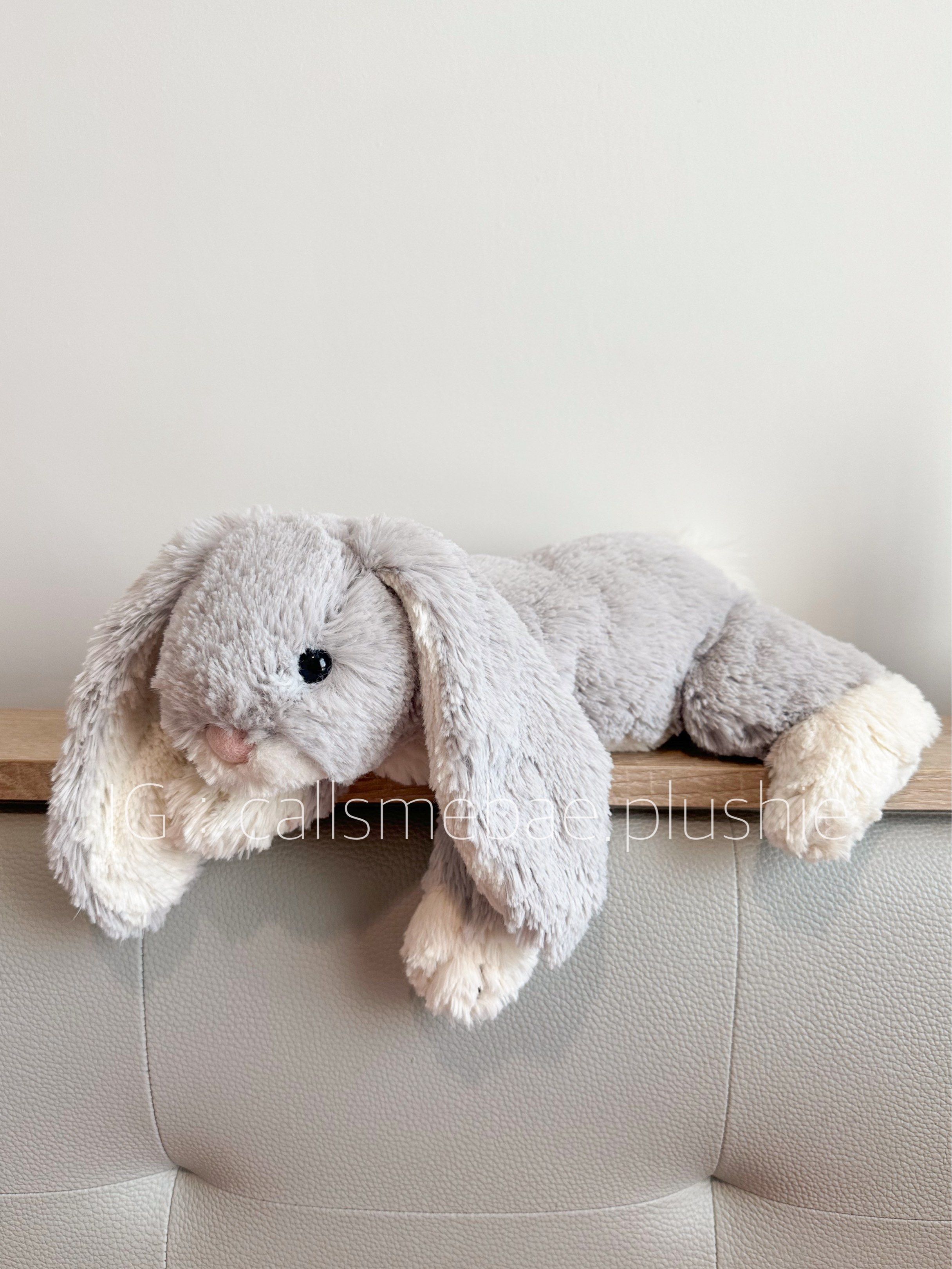 🔥RARE & Retired 🐰🐇PRELOVED 🩶 Jellycat Medium Loppy Silver Bunny LIKE ...