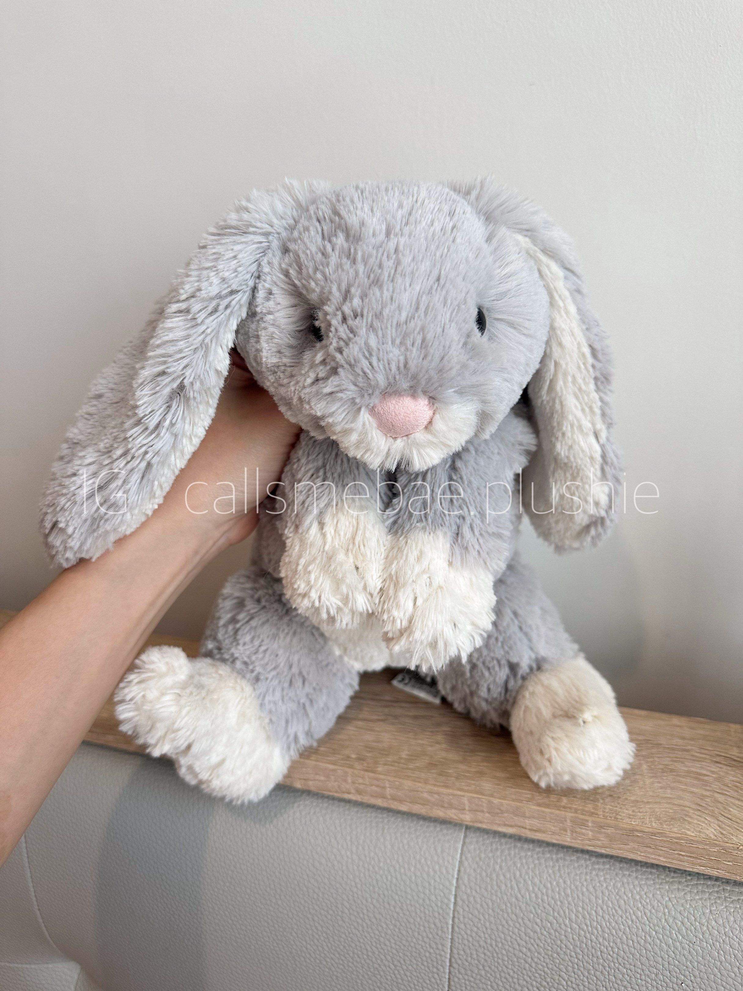 🔥RARE & Retired 🐰🐇PRELOVED 🩶 Jellycat Medium Loppy Silver Bunny LIKE ...