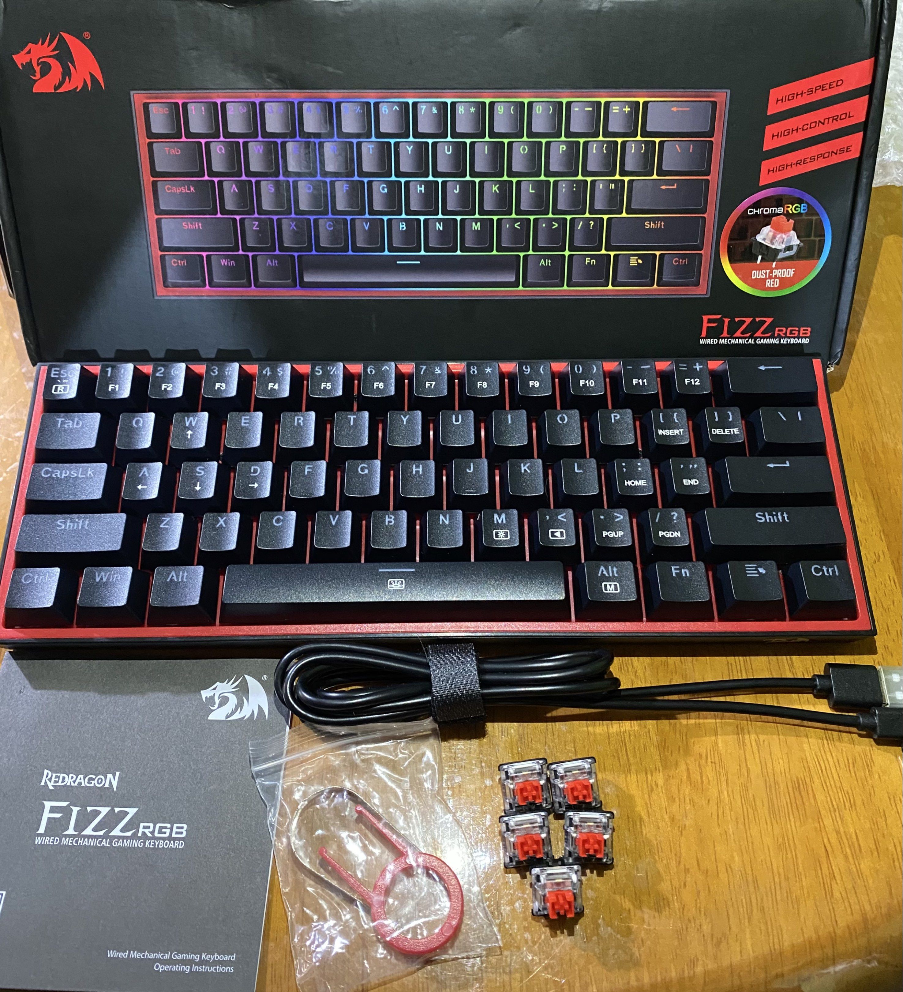 Redragon Fizz RGB Wired Mechanical Gaming Keyboard, Computers & Tech ...