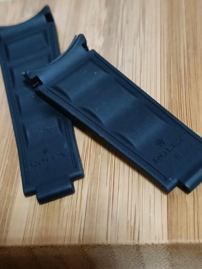 Rolex Rubber Strap - Black, Luxury, Watches on Carousell
