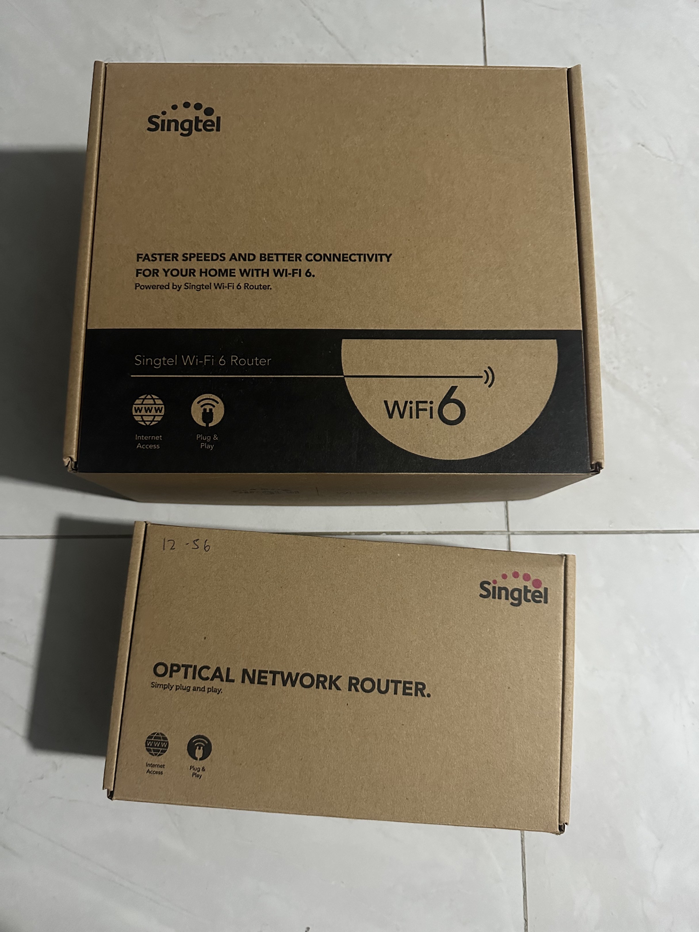 Singtel Wi-Fi 6 Router and Optical Network Router, Computers & Tech ...