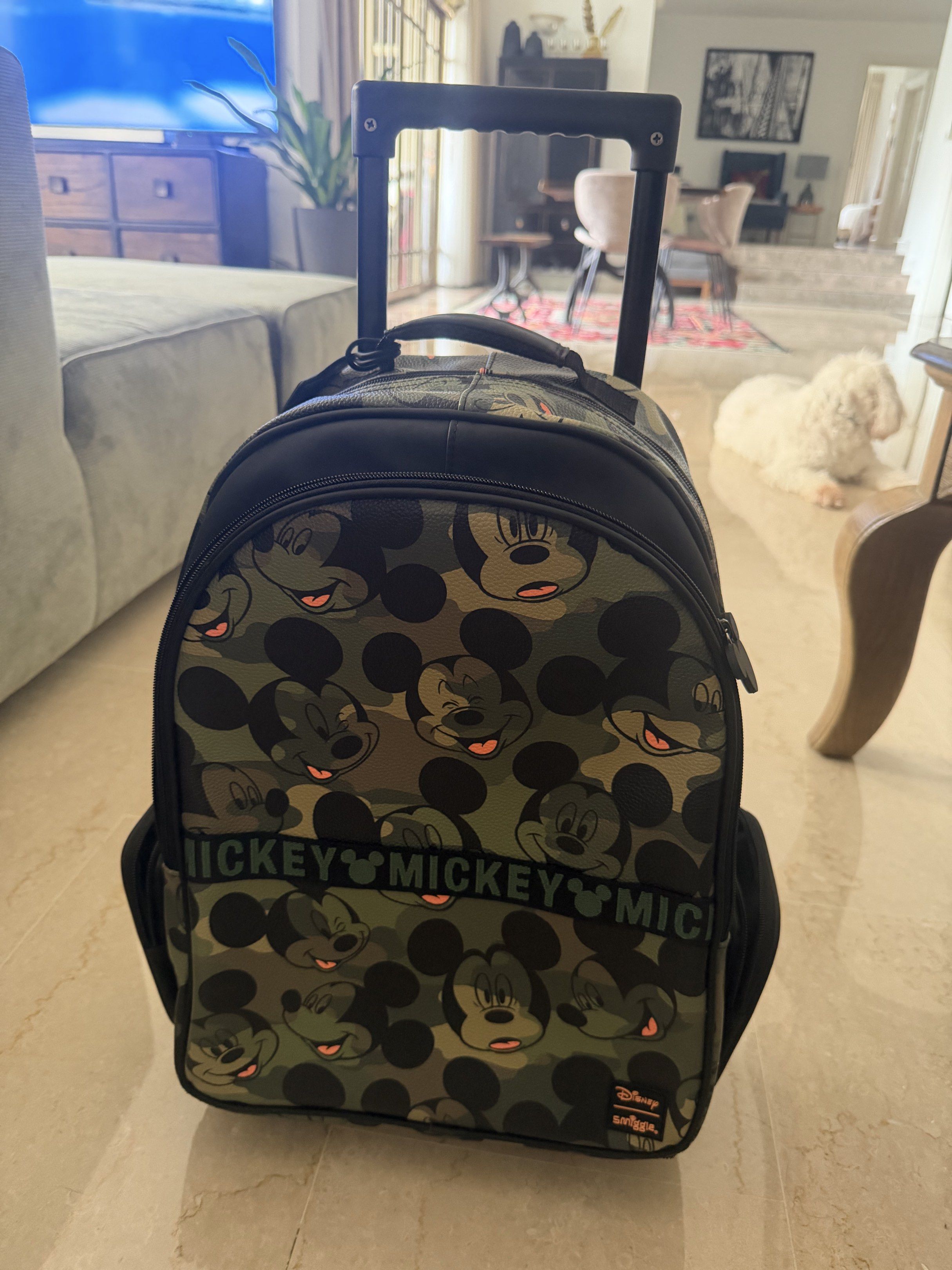 Smiggle Disney Mickey Mouse Rolling Backpack, Babies & Kids, Babies ...