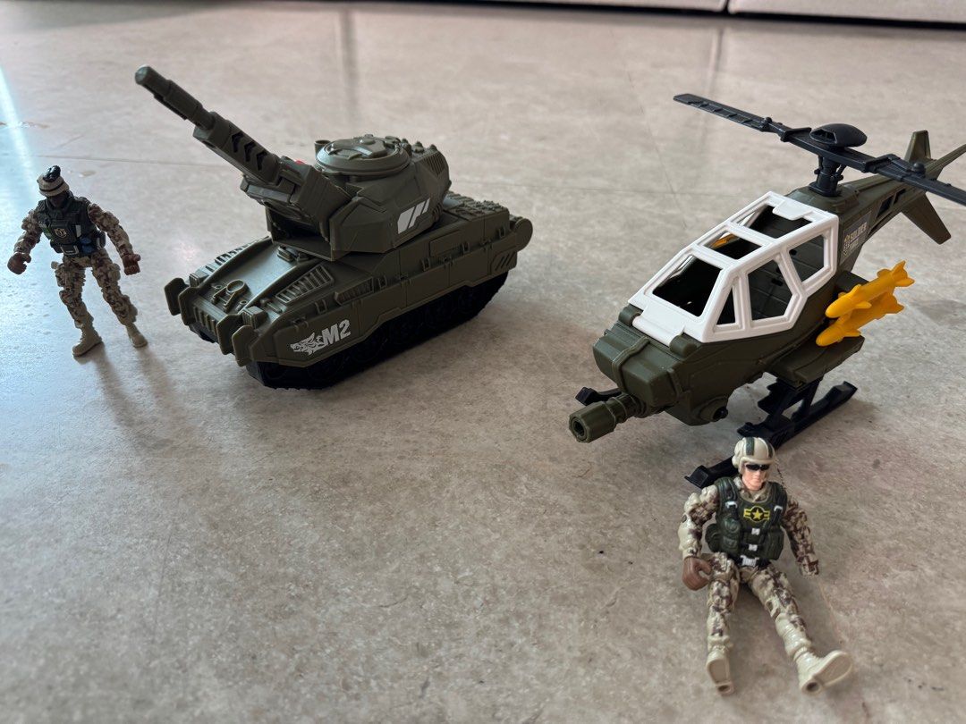 Soldier Force Military Tank & Helicopter Toy Set, Hobbies & Toys, Toys ...