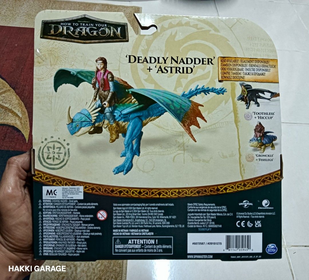SPIN MASTER DREAMWORKS HOW TO TRAIN YOUR DRAGON 'DEADLY NADDER ...