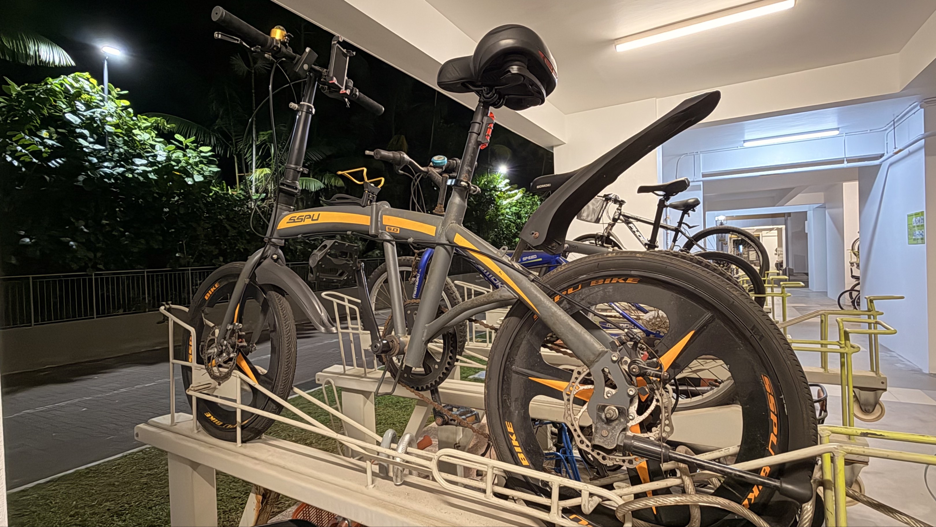 SSPU Folding Bike - Grey and Yellow, Sports Equipment, Bicycles & Parts ...