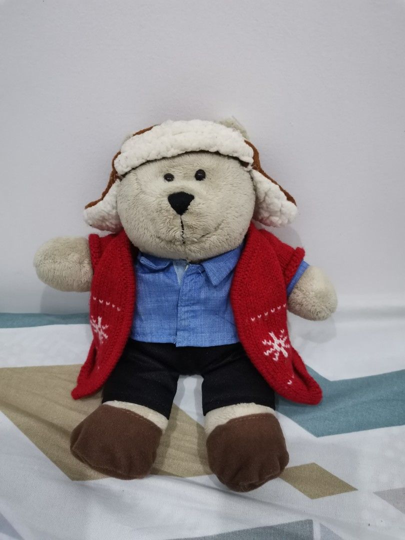 Starbucks Christmas Sherpa Bearista Bear Plushie Stuffed Toy, Hobbies ...