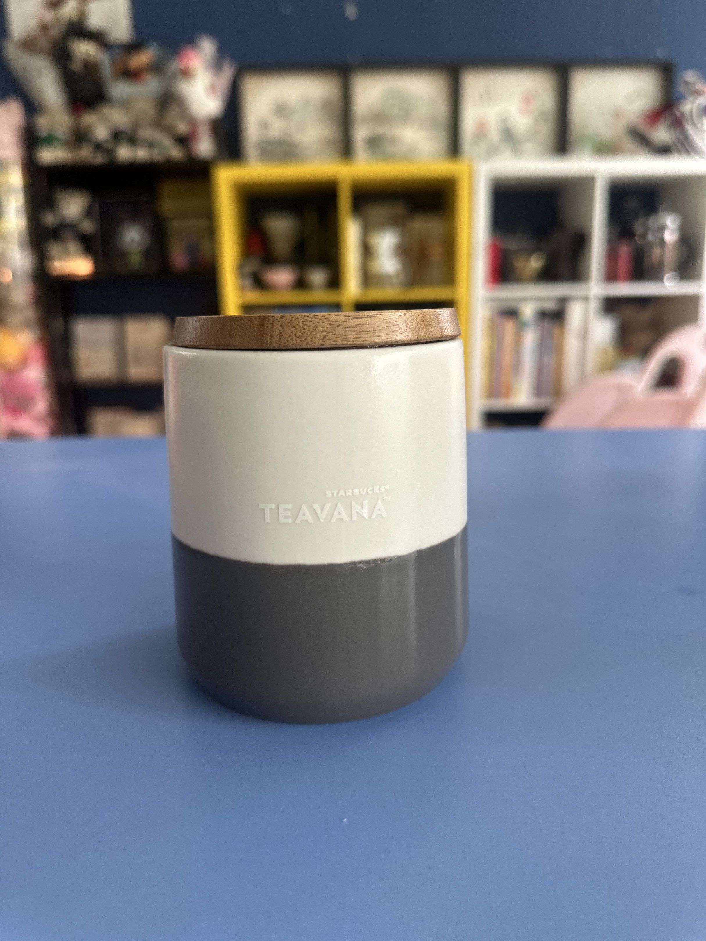 Starbucks Teavana Tea Canister with Wooden Lid, Furniture & Home Living ...