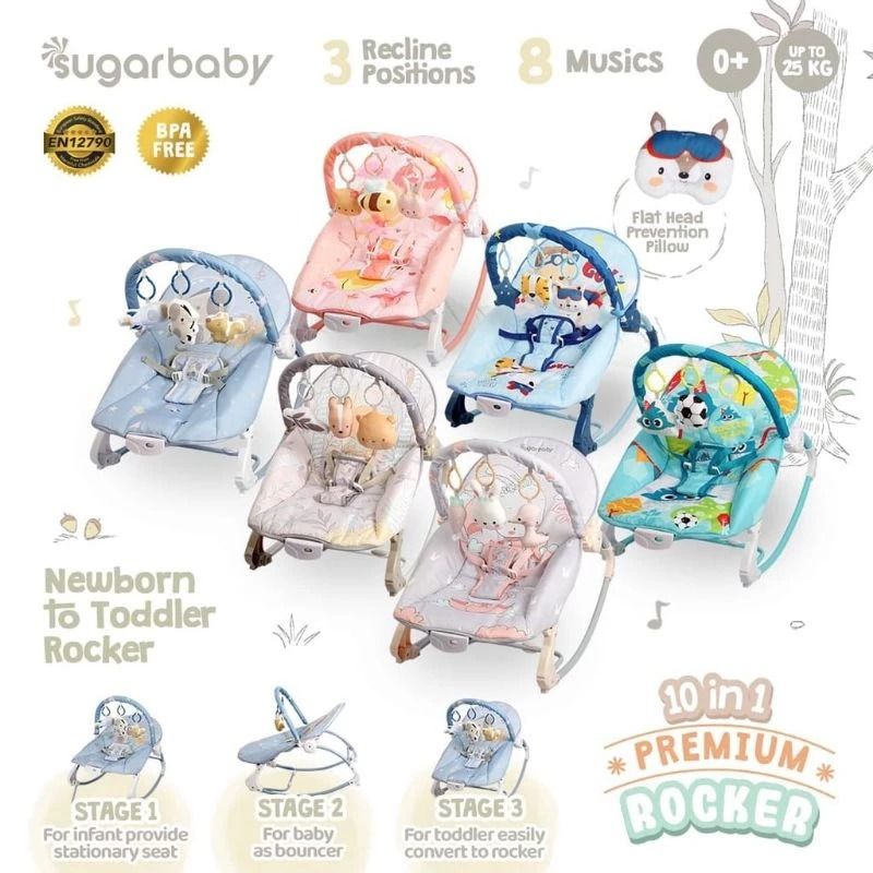 Sugarbaby 10-in-1 Premium Rocker, Babies & Kids, Infant Playtime on ...