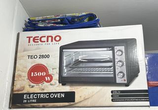 Tecno Electric Oven 28L TEO 2800, TV & Home Appliances, Kitchen ...