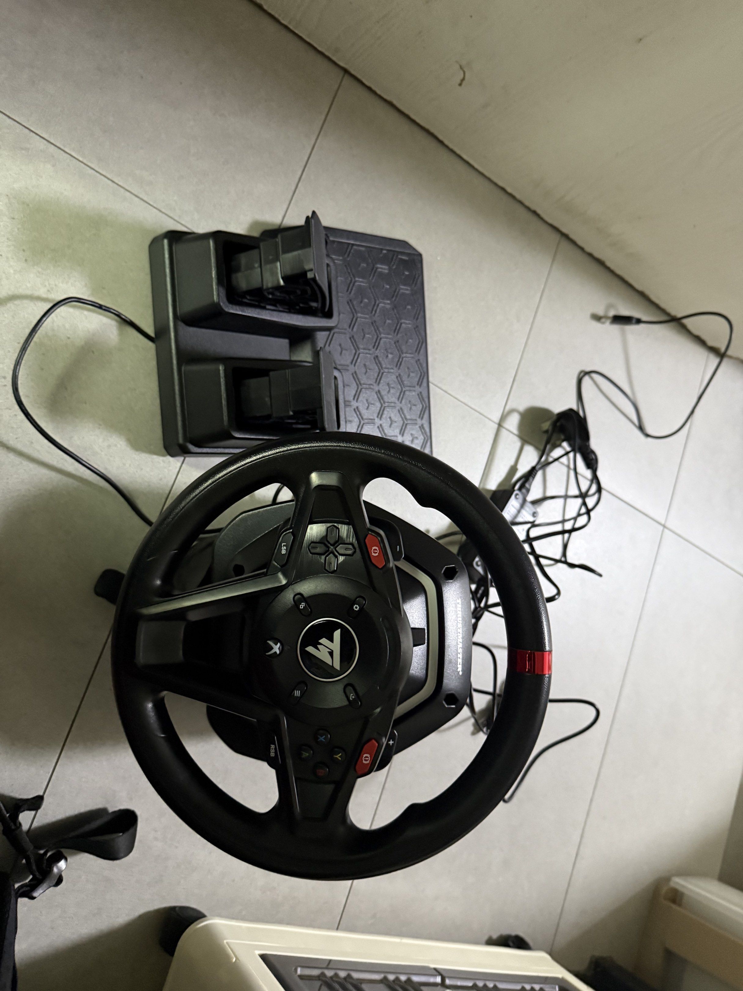 Thrustmaster t128 Racing Wheel and Pedals, Video Gaming, Gaming ...
