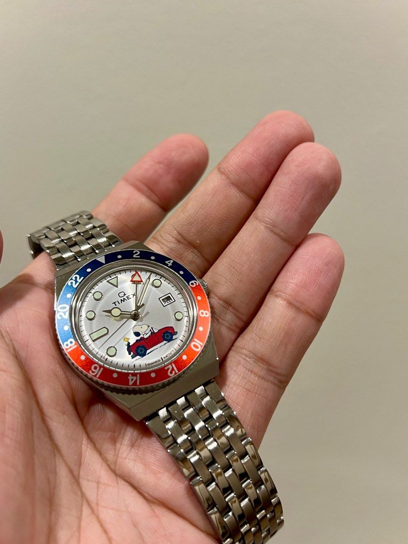 Timex Snoopy Pepsi GMT watch, Men's Fashion, Watches & Accessories ...