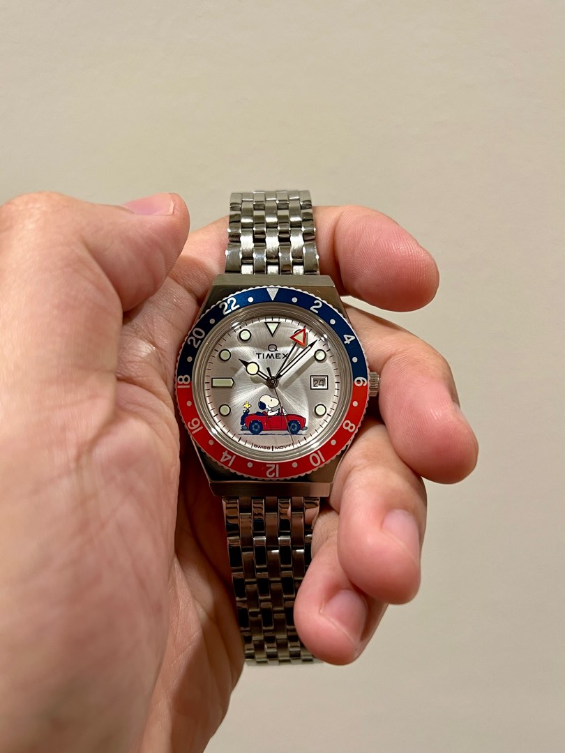 Timex Snoopy Pepsi GMT watch, Men's Fashion, Watches & Accessories ...