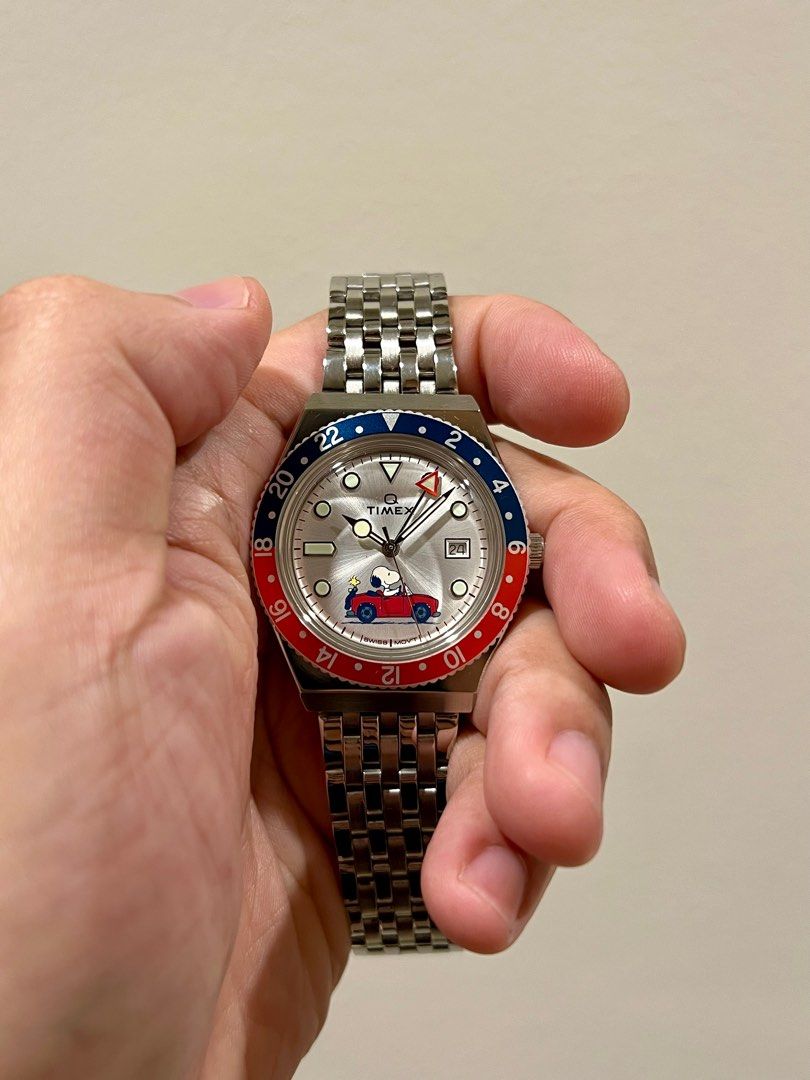 Timex Snoopy Pepsi GMT watch, Men's Fashion, Watches & Accessories ...