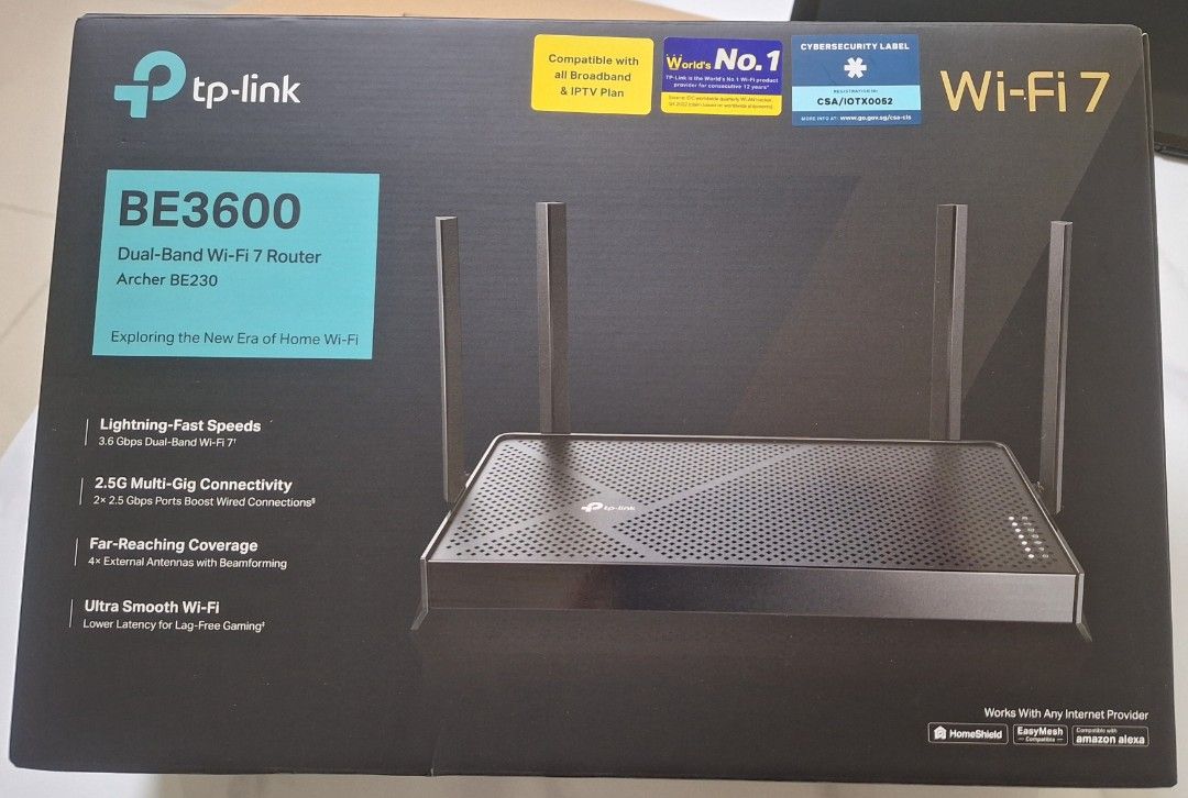 TP-Link BE3600 Dual-Band Wi-Fi 7 Router, Computers & Tech, Parts ...