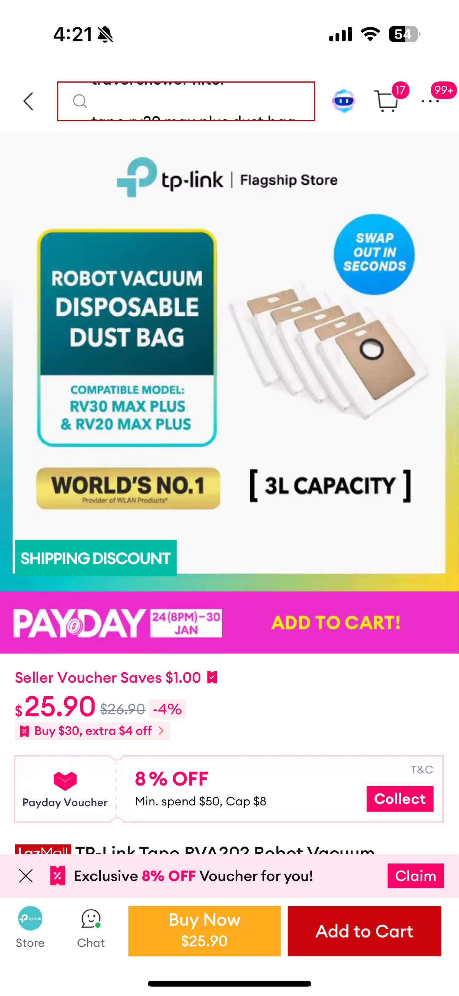 TP-Link Robot Vacuum Disposable Dust Bag, Furniture & Home Living, Home ...