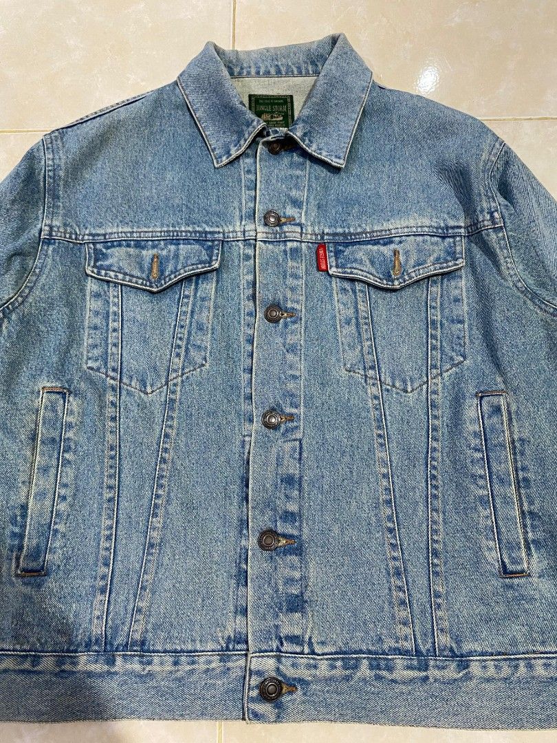 🔥SALE🔥 TRUCKER JAKCET JEANS TYPE 3 JUNGLE STROM, Fesyen Pria, Pakaian ...