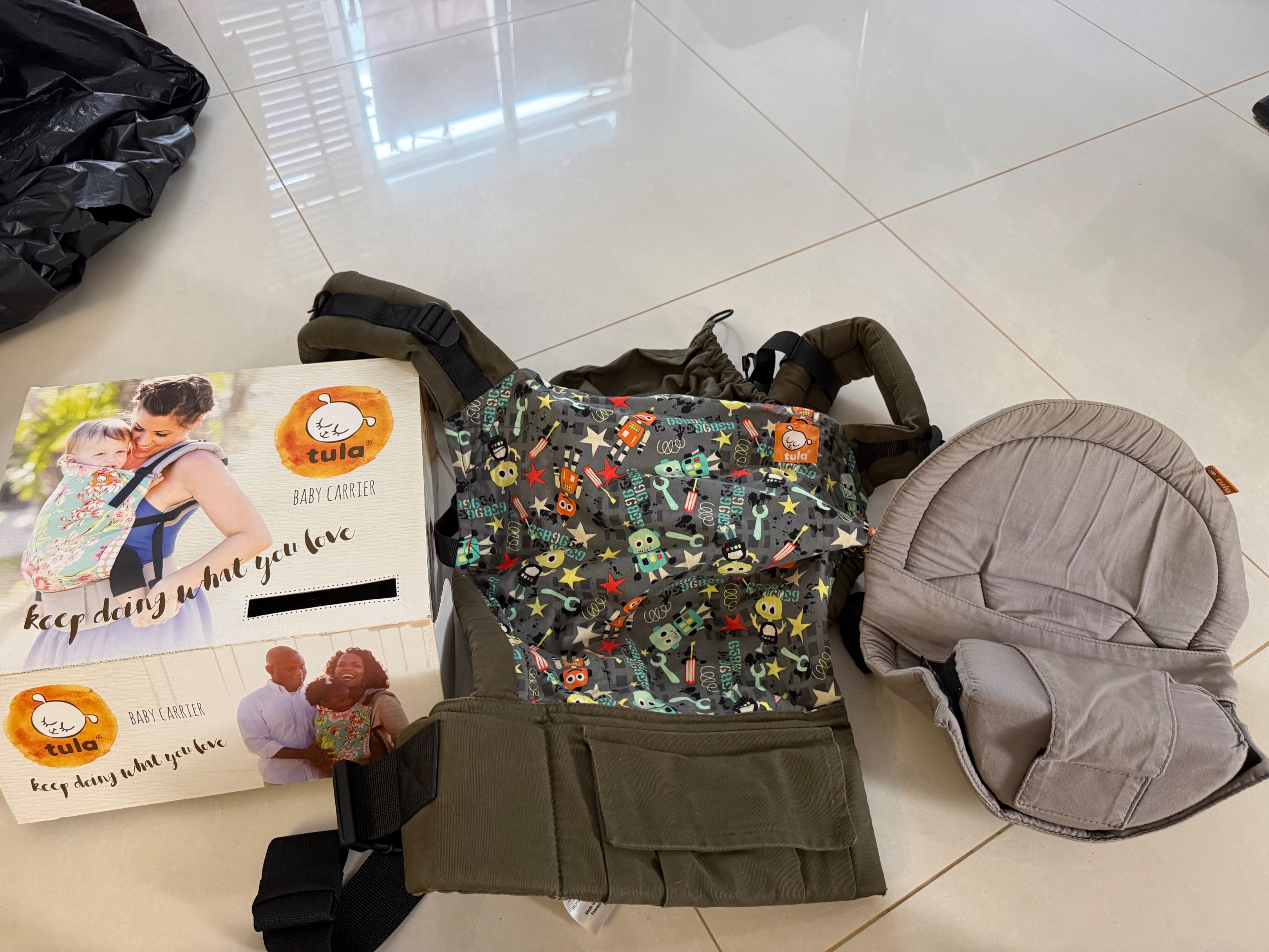 Tula Baby Carrier - Robot/Star Pattern, Babies & Kids, Going Out ...