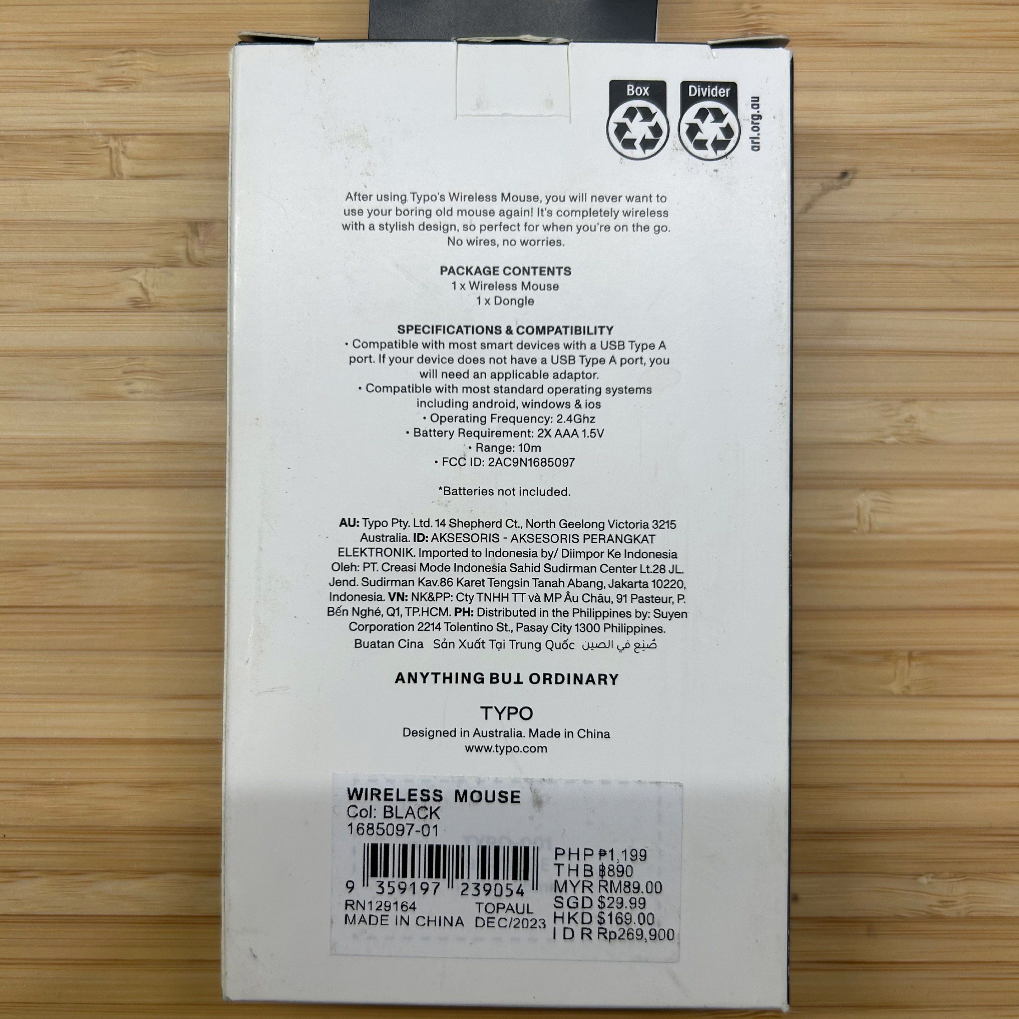 Typo Wireless Mouse, Computers & Tech, Parts & Accessories, Mouse ...