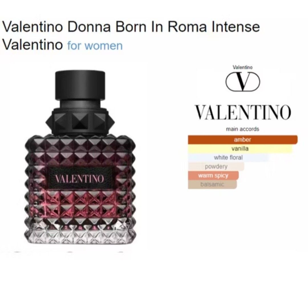 Valentino Donna Born In Roma Intense 100ml, Beauty & Personal Care ...