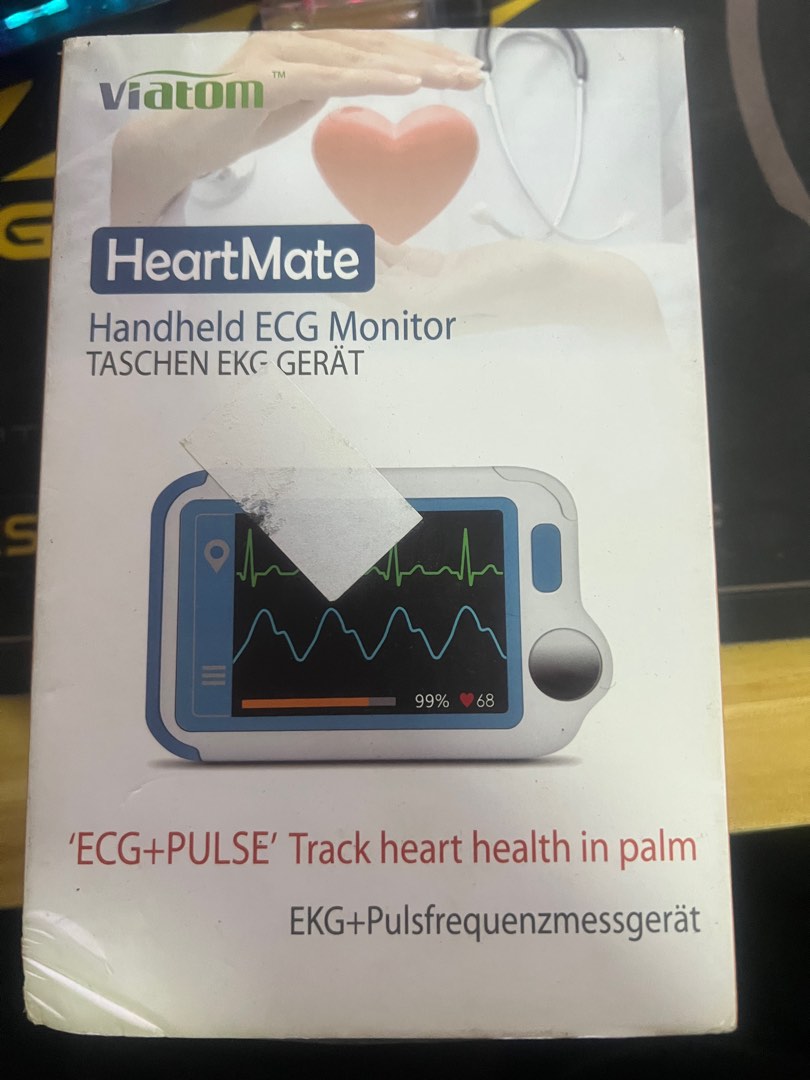 Viatom HeartMate Handheld ECG Monitor, Health & Nutrition, Health ...