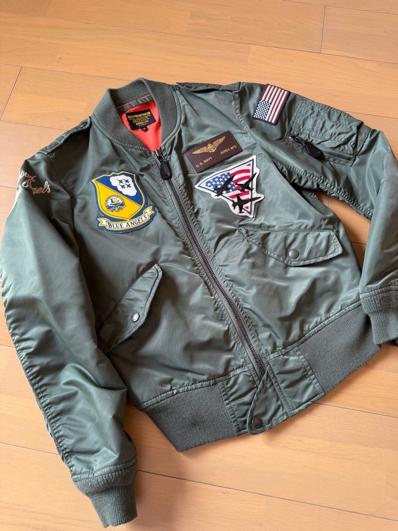Vintage Avirex U.S Navy Blue Angels Type-L2B Bomber Jacket military ma1 ...
