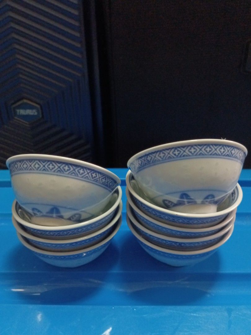 Vintage Chinese Rice Bowls - Set of 9, Furniture & Home Living ...