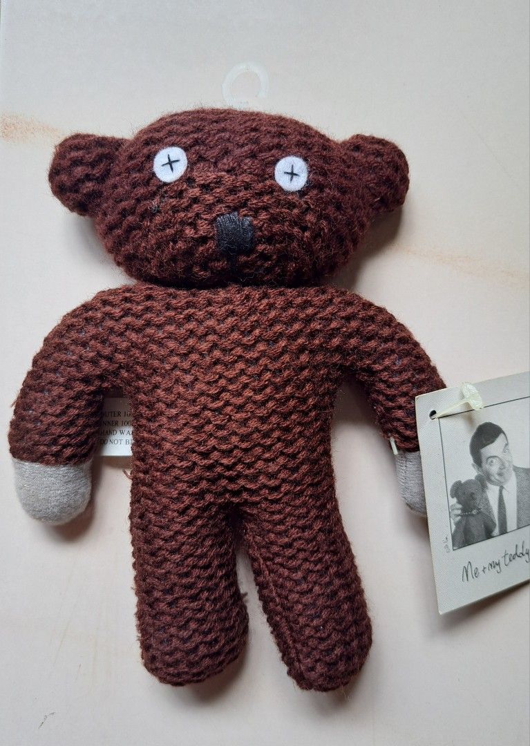 Vintage Original Mr Bean 7" Knitted Teddy Bear Retro Plush, Hobbies ...