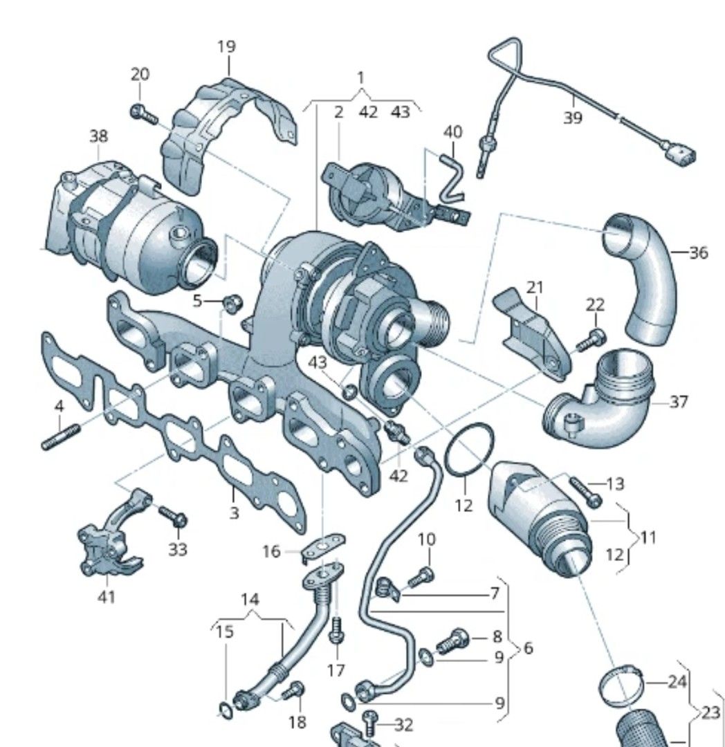 VW touran turbo charger turbocharger, Car Accessories, Accessories on ...