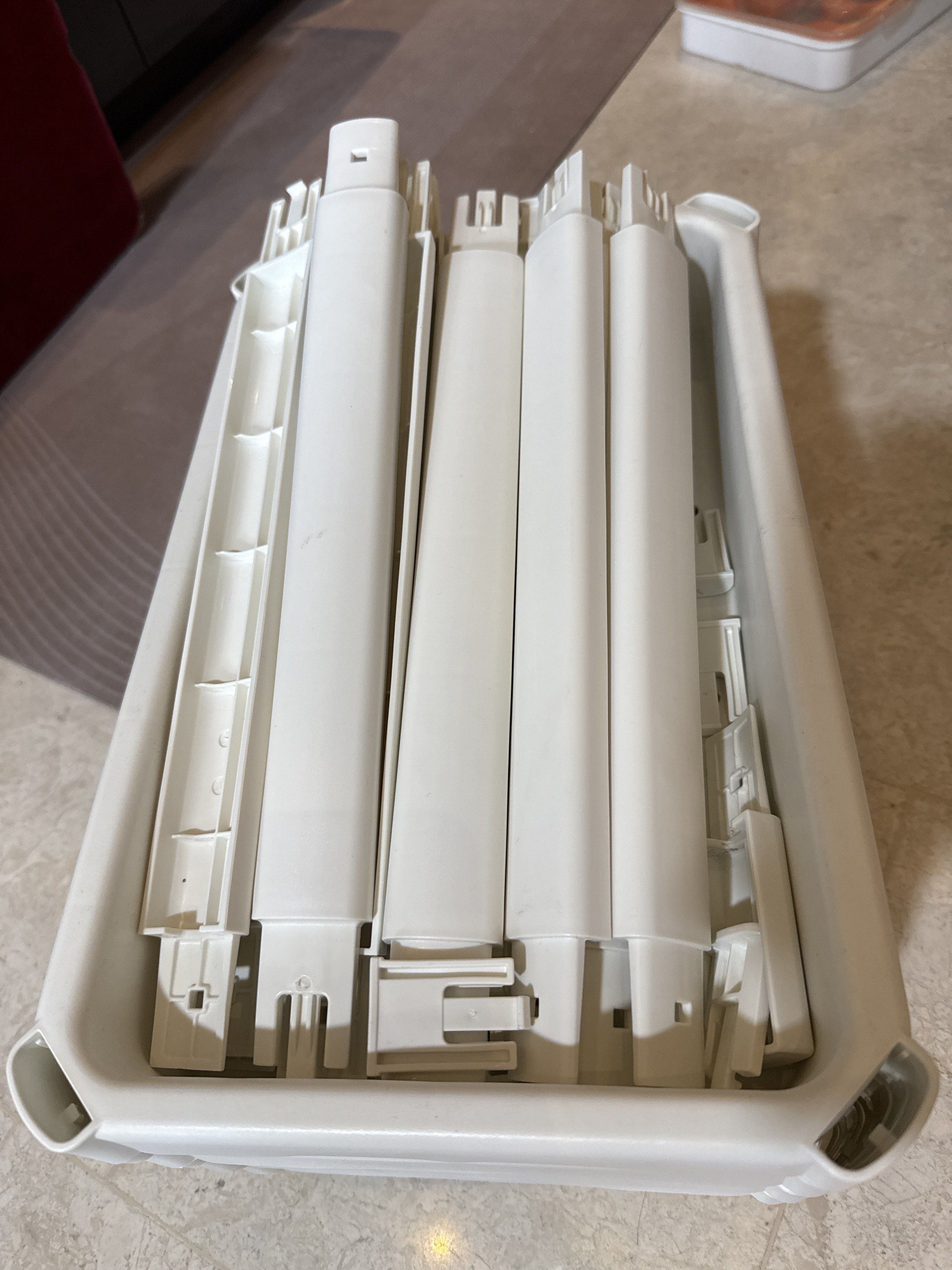 White Plastic 4-Tier Shelf, Furniture & Home Living, Furniture, Shelves ...