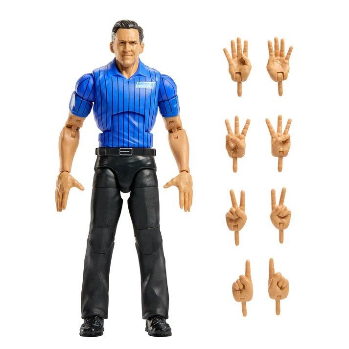 WWE Mattel Elite Rare Smackdown Variant Referee Figure John Cone w ...
