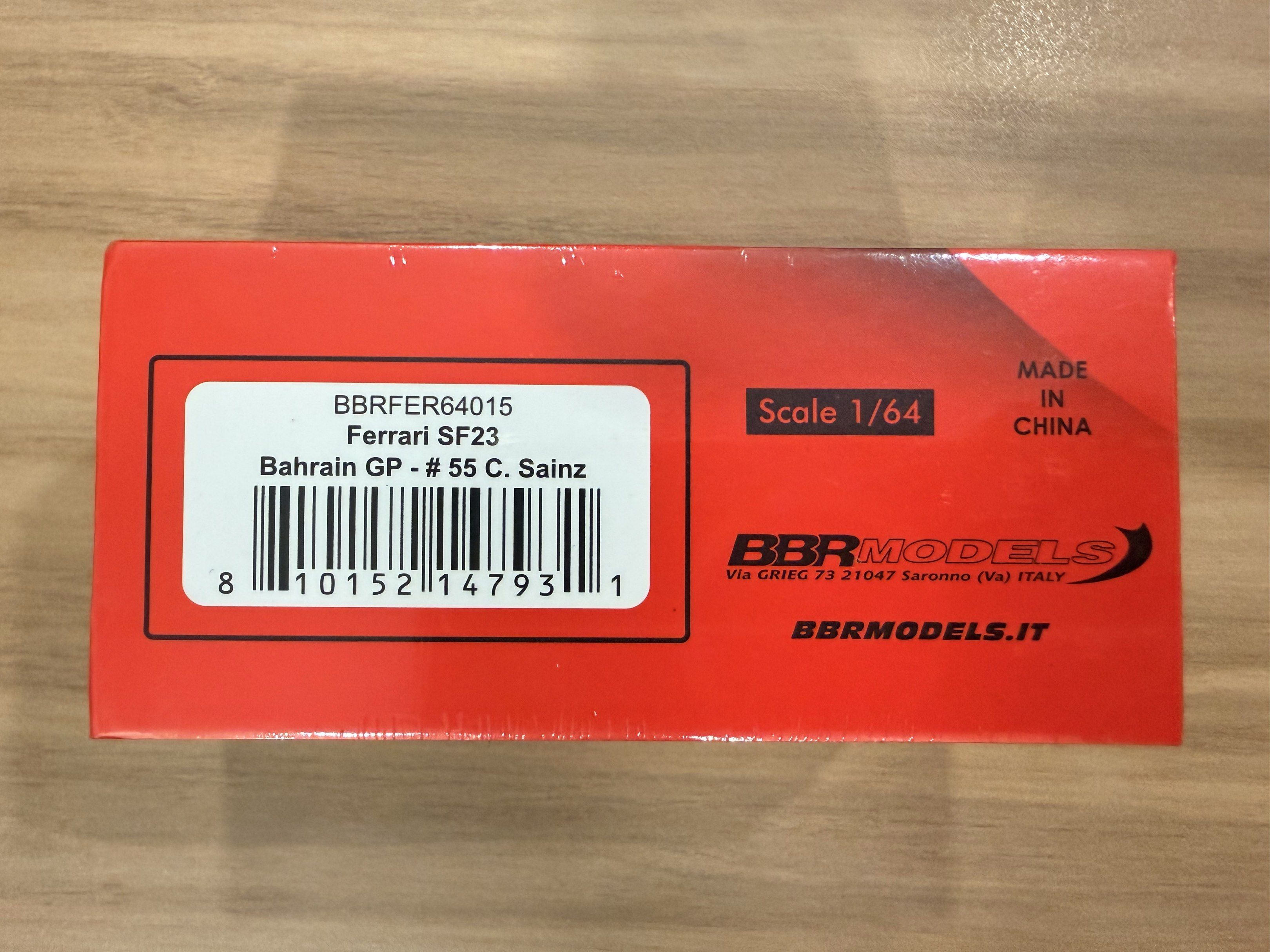 1/64 BBR Models Ferrari SF-23 Formula 1 Gulf Air Bahrain Grand Prix ...