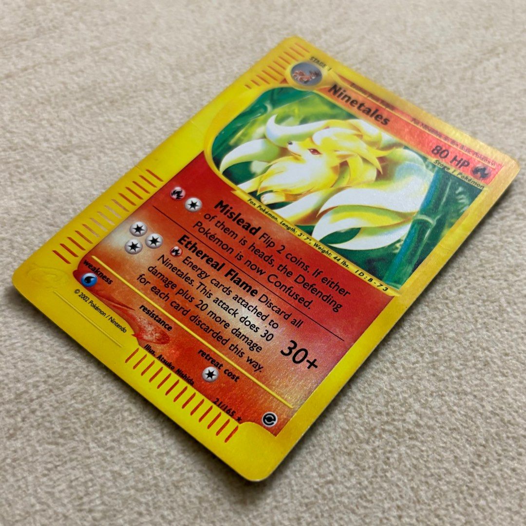 2002 Pokemon Card Pocket Monsters Vintage Expedition Ninetales Reverse ...