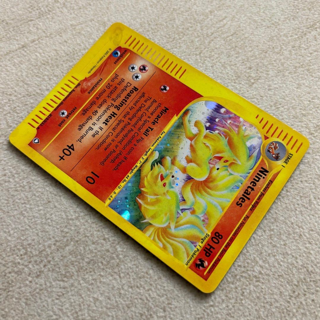 2002 Pokemon Card Pocket Monsters Vintage Aquapolis Ninetales Holo Rare ...