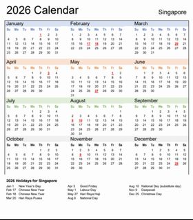 [ User Friendly ] Singapore 2026 Desk Table Desktop Calendar, Hobbies ...