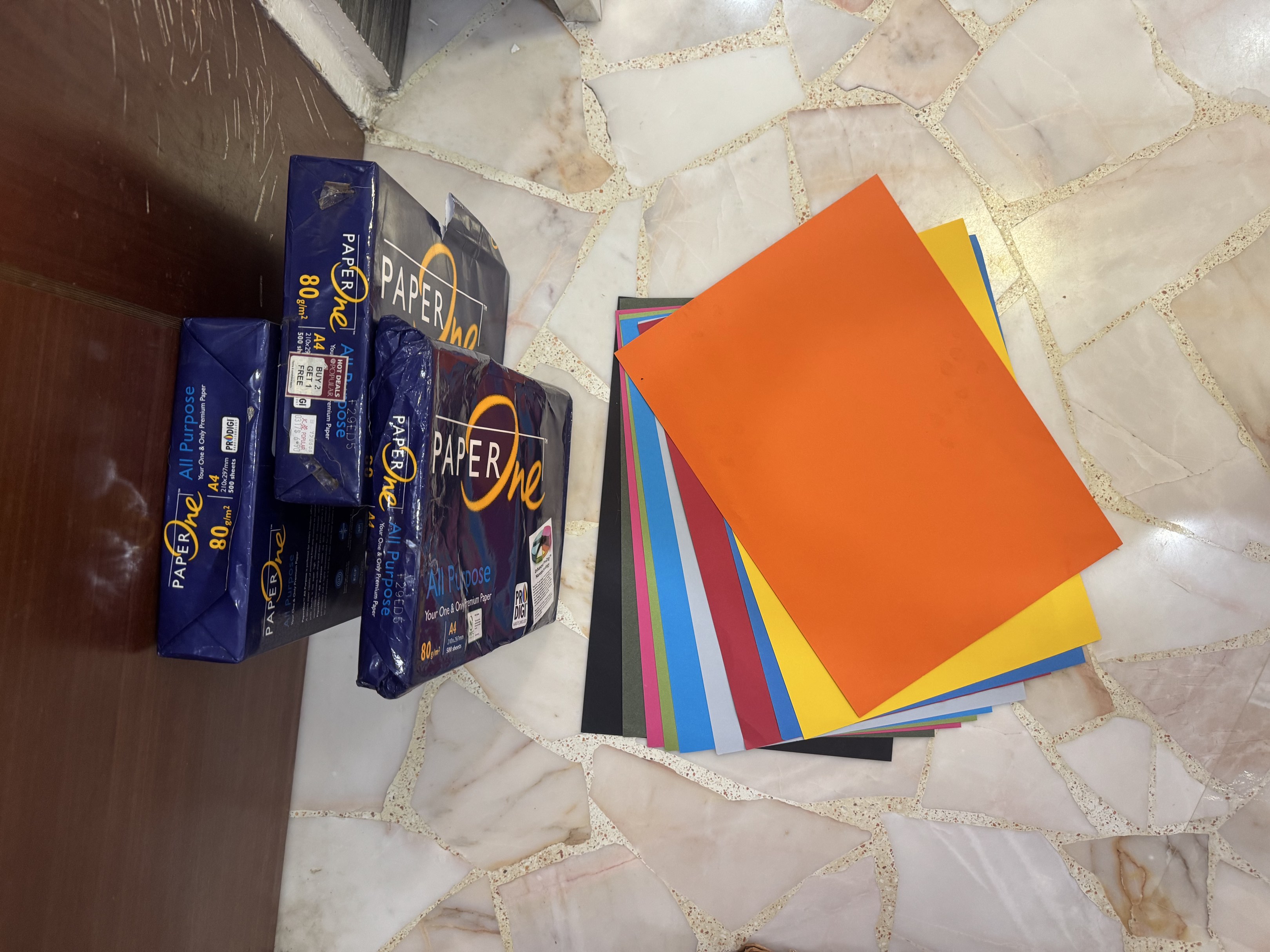 3 x 500 sheets pack of A4 Paper bundle & A3 Colour Paper Bundle ...