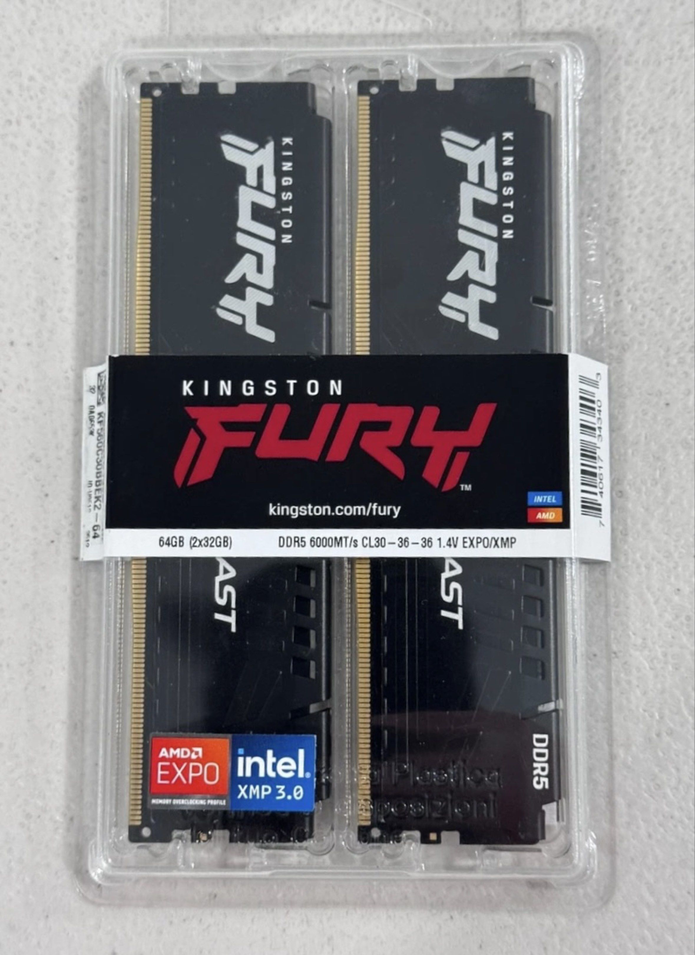 64GB CL30 6000 MHZ DDR5 RAM KINGSTON FURY BEAST, Computers & Tech ...