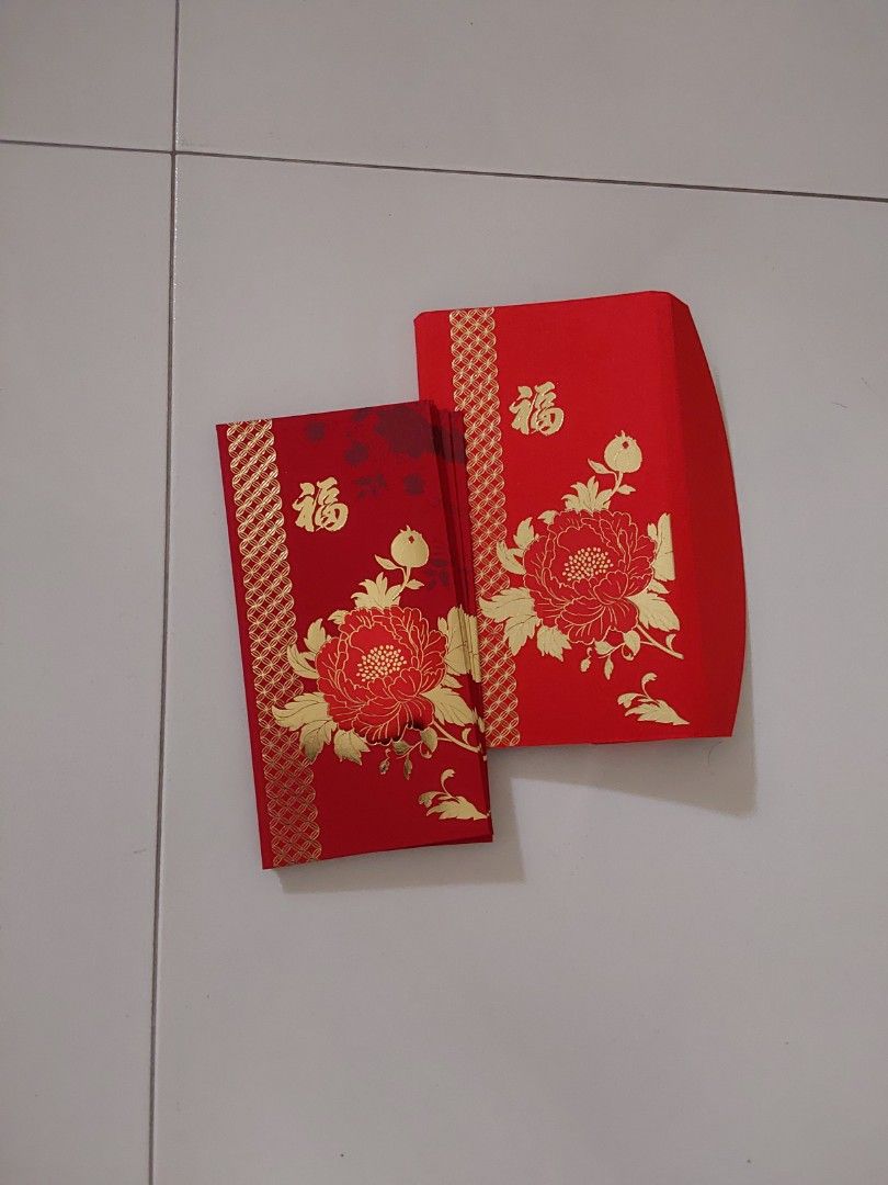 [8 pc with Holder] 2026 Floral Design New Year Ang Bao Red Packets ...