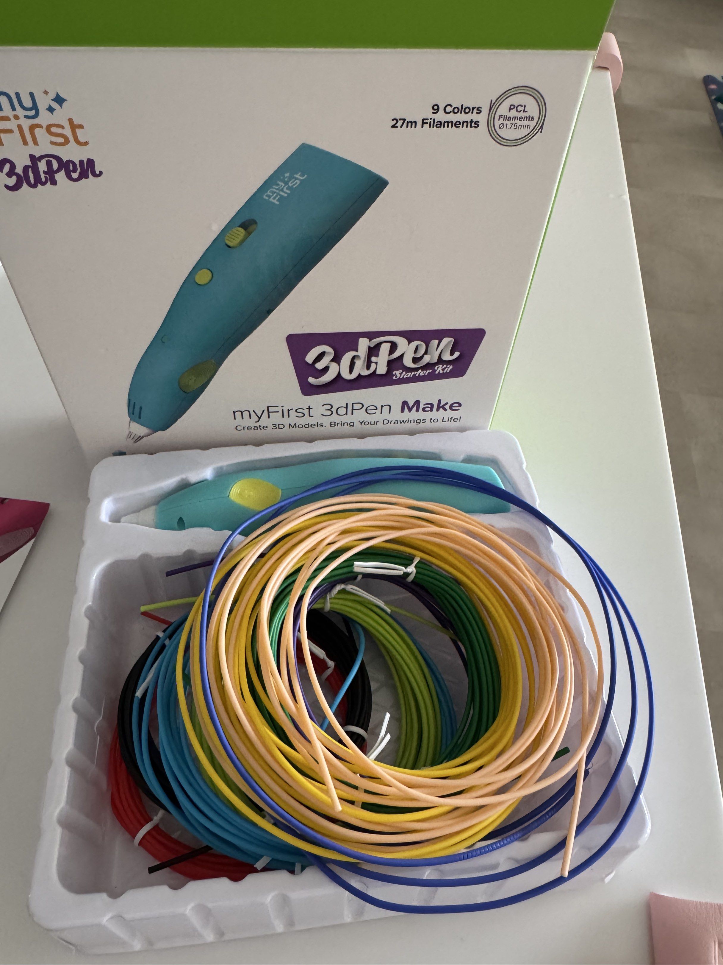 9 color plastic filaments for myFirst 3dPen Make 3D Pen, Hobbies & Toys ...