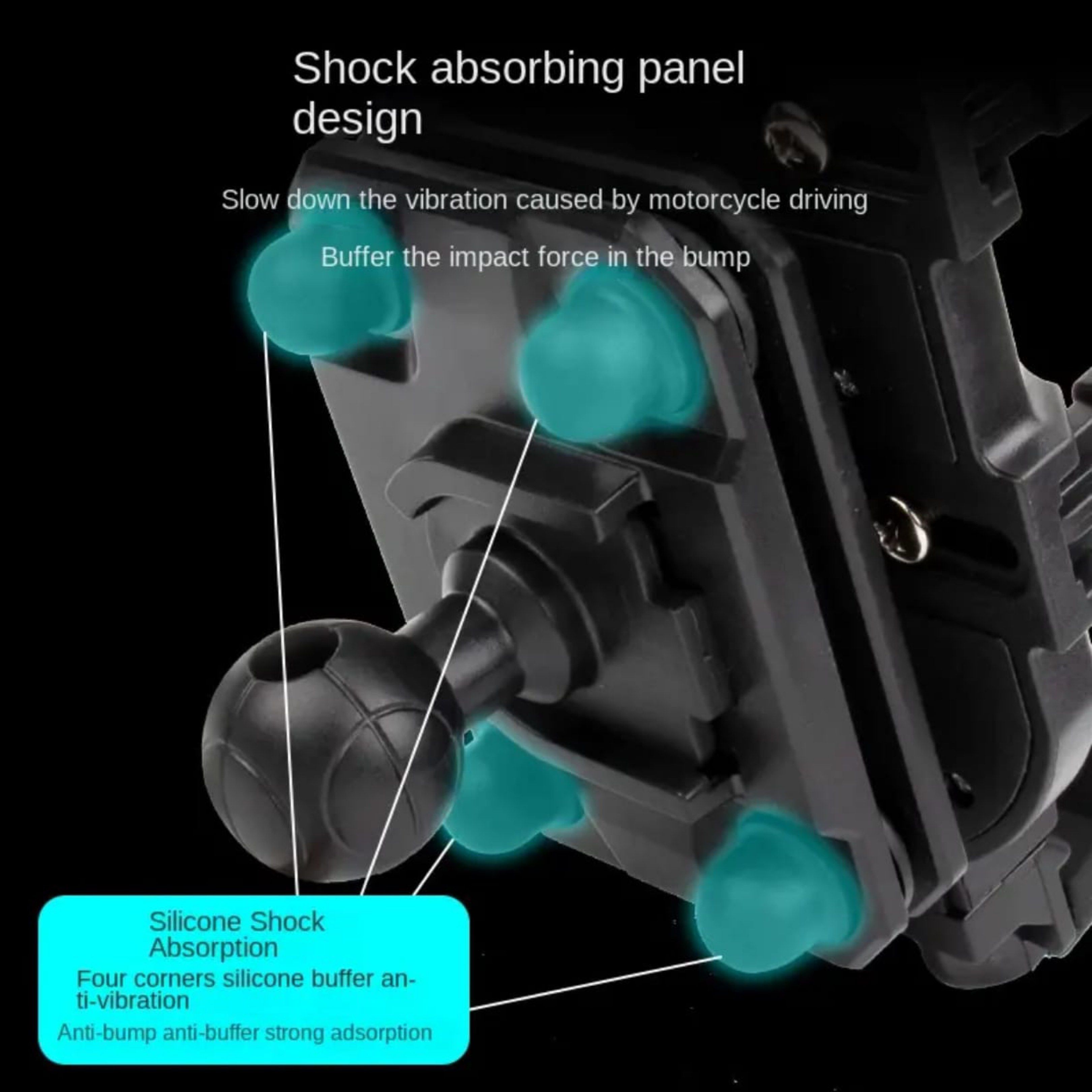🛡️ Anti-Vibration Motorcycle Phone Holder (Protect Your Camera ...