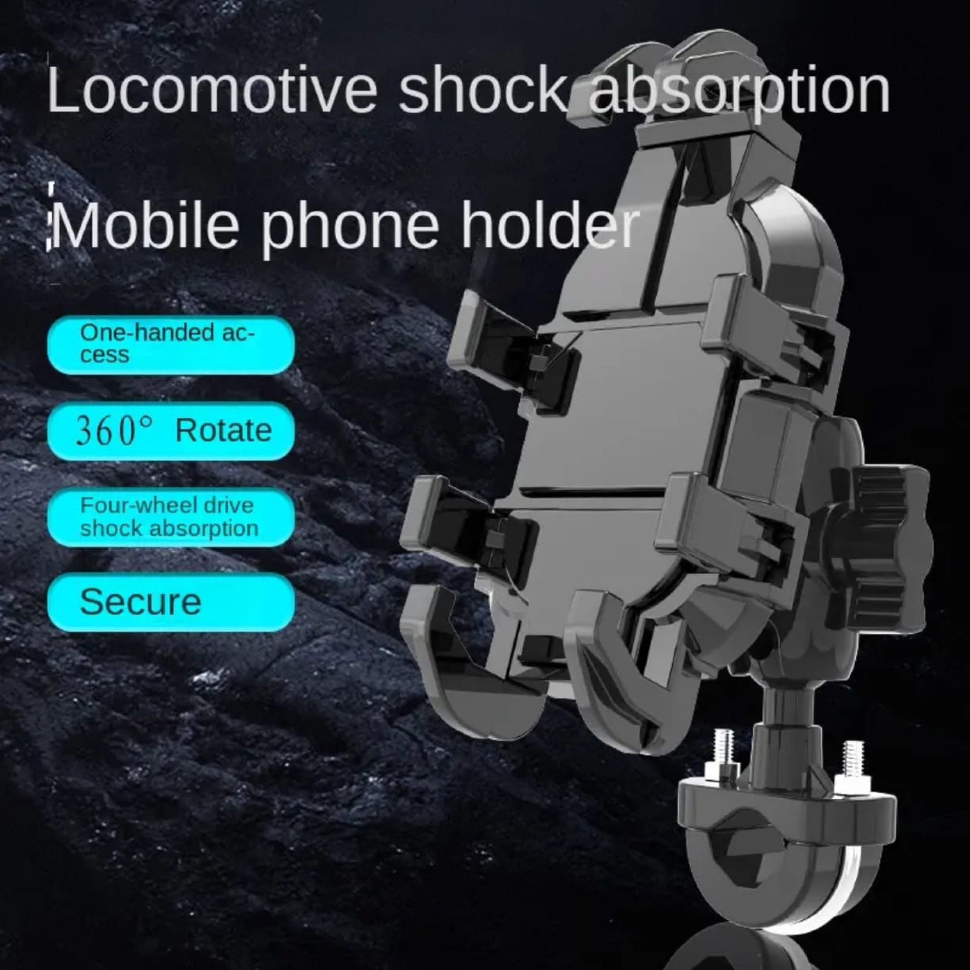 🛡️ Anti-Vibration Motorcycle Phone Holder (Protect Your Camera ...