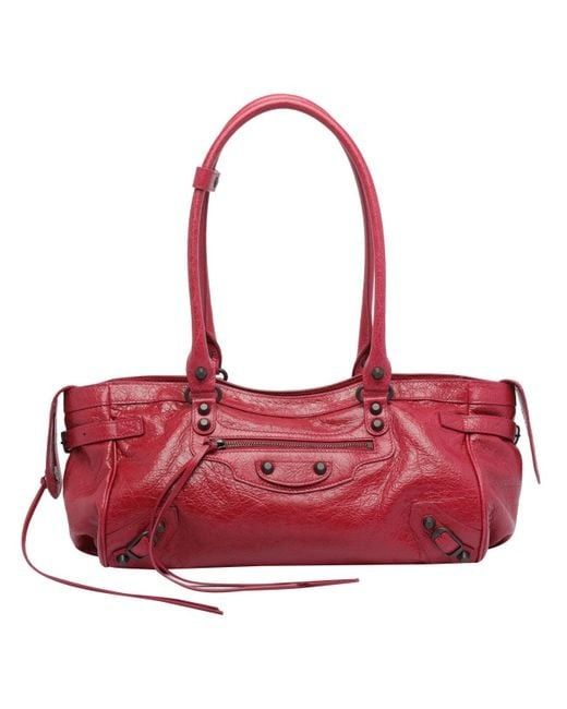 💜 Balenciaga Red Le City East West Shoulder Bag—--(FYI: Always leave a ...